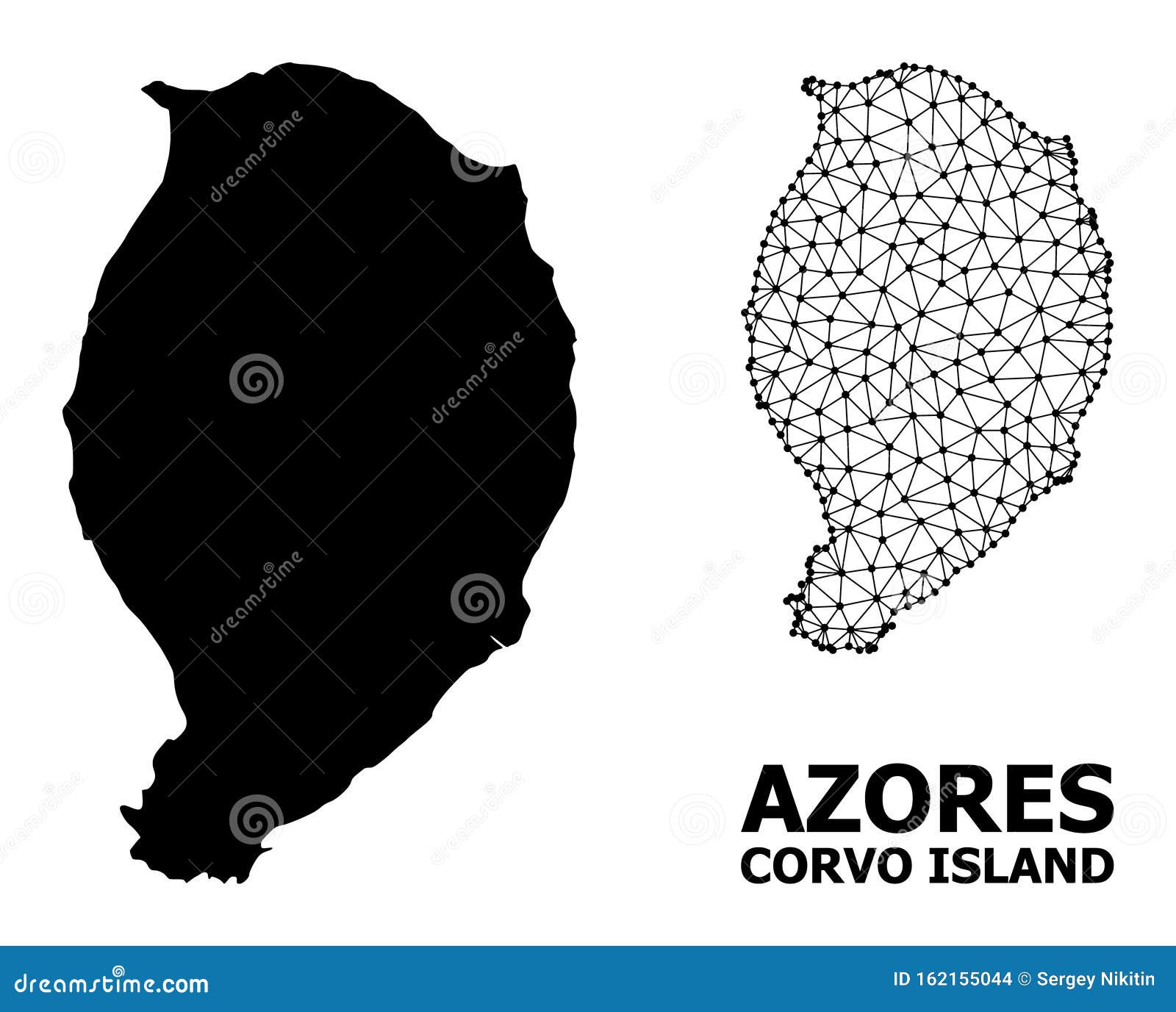 Corvo Island Azores Archipelago, Portugal, Portuguese Republic Map ...