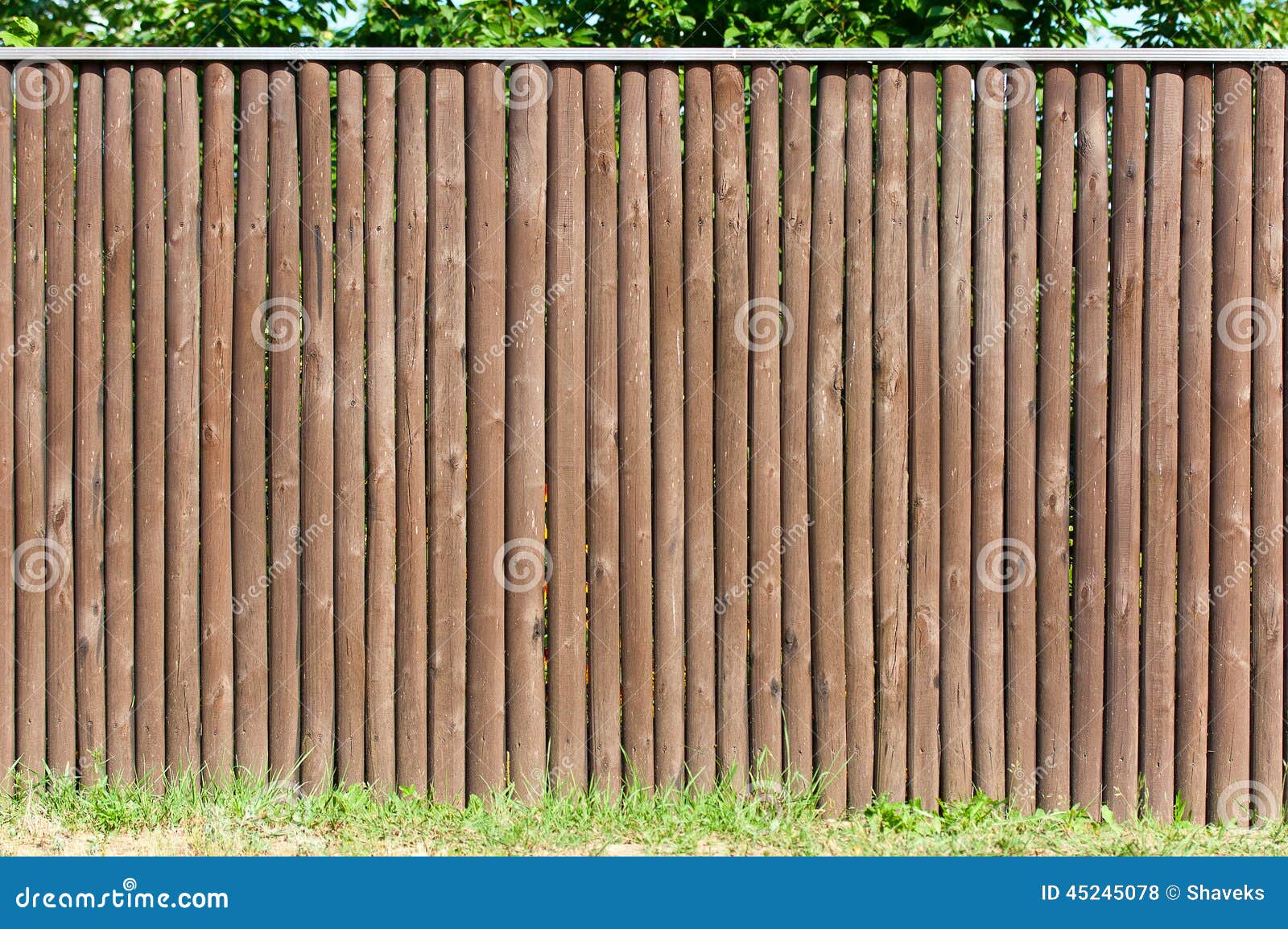 Solid wood picket fence stock photo. Image of pattern - 45245078