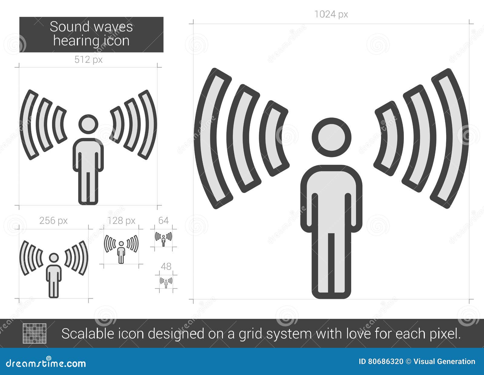 Solida Vågor Som Hör Linjen Symbol Vektor Illustrationer - Illustration ...