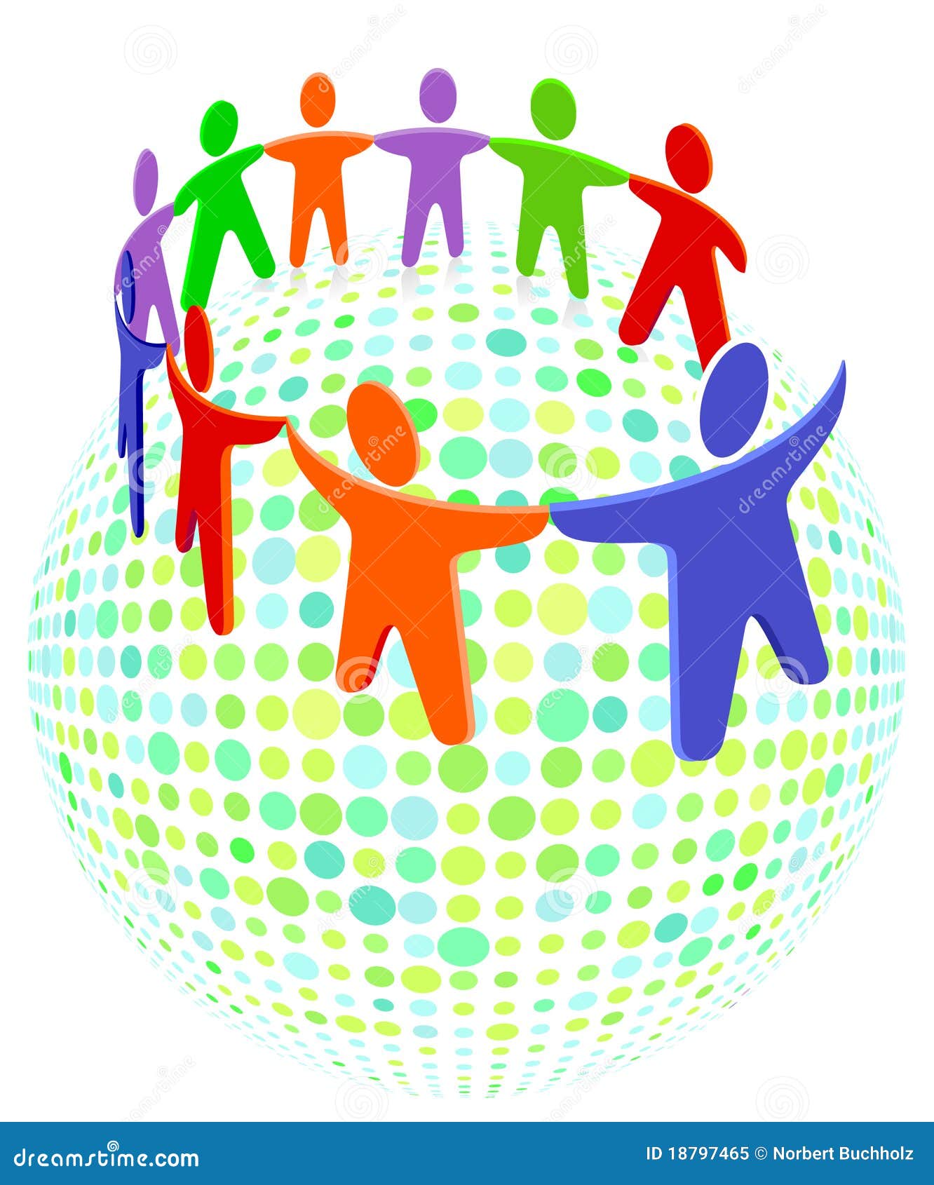 Solidarité De Groupe Colorée Illustration de Vecteur - Illustration du ...