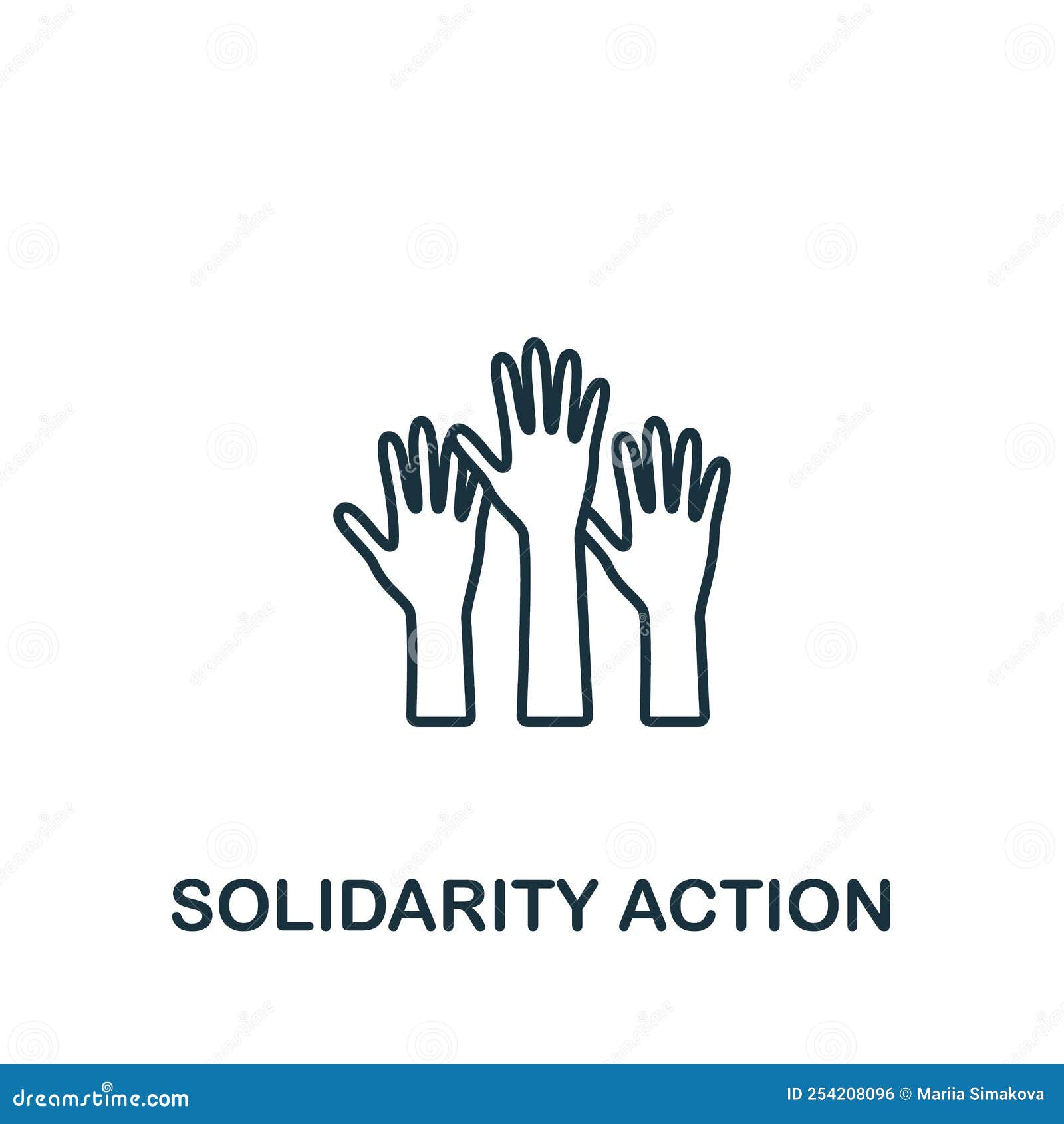 Solidarity Action Icon. Line Simple Line Protest Icon for Templates ...