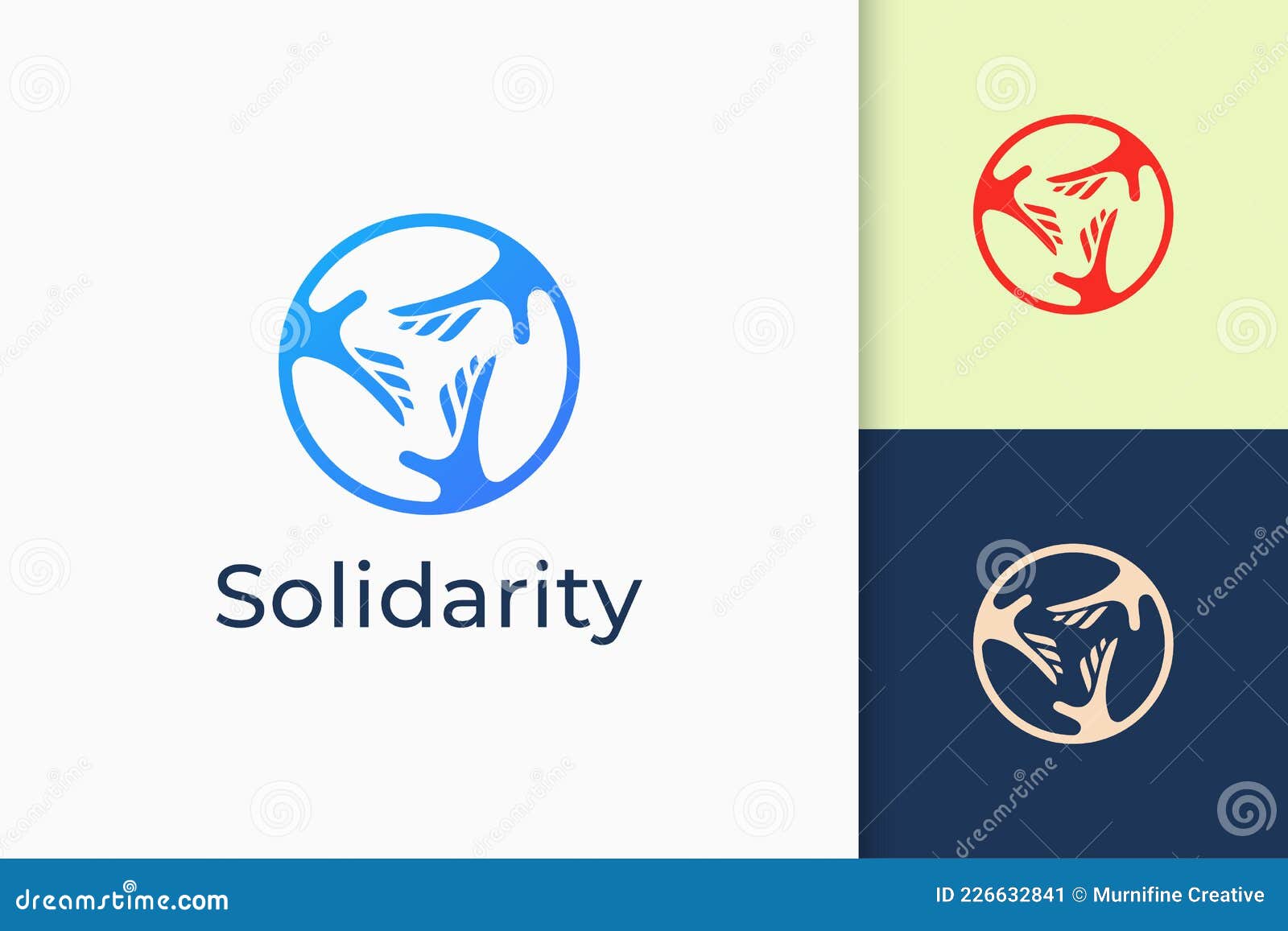 Solidarity or Charity Logo in Simple and Modern Stock Vector ...