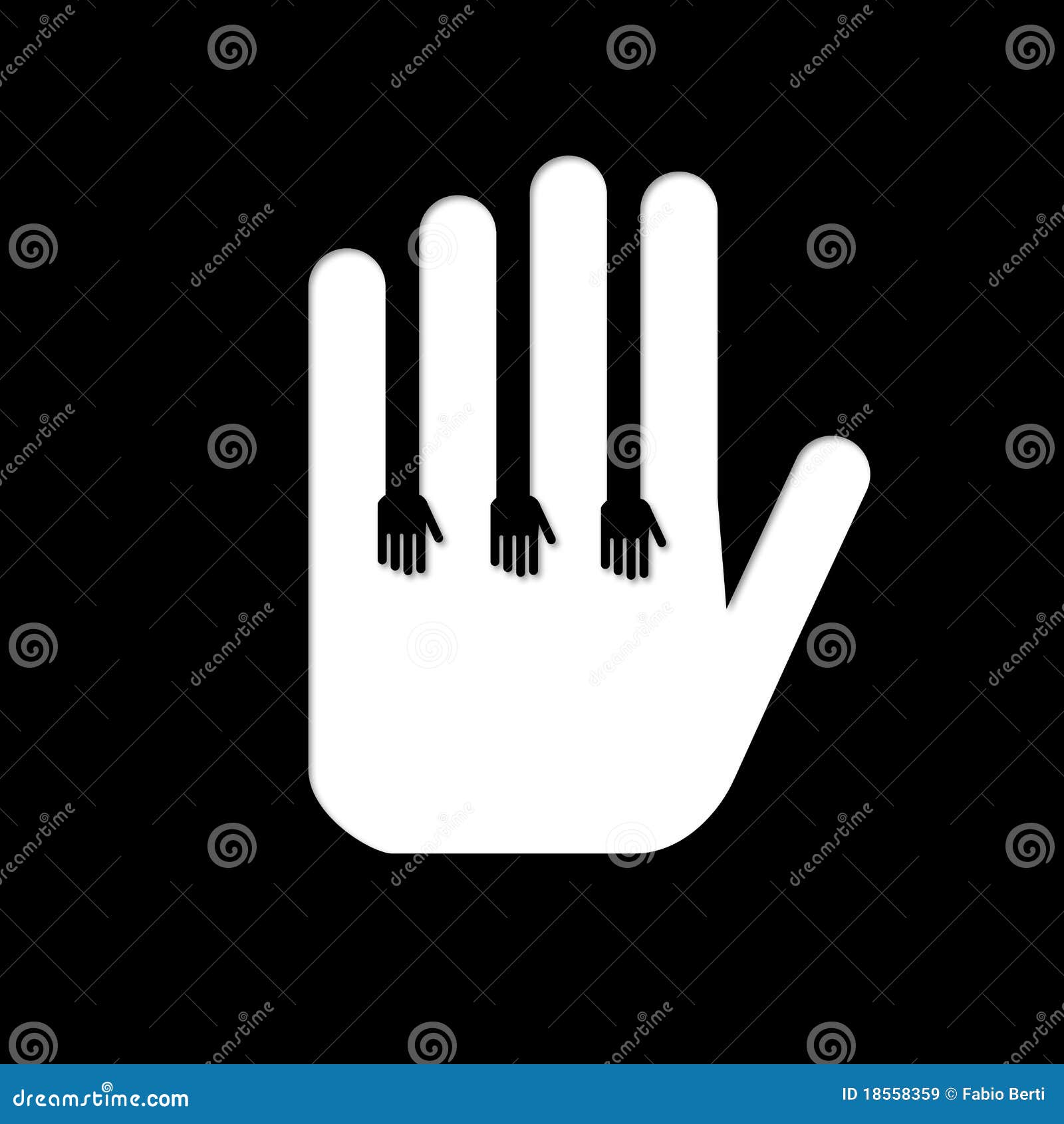 Solidarity hand stock illustration. Illustration of help - 18558359