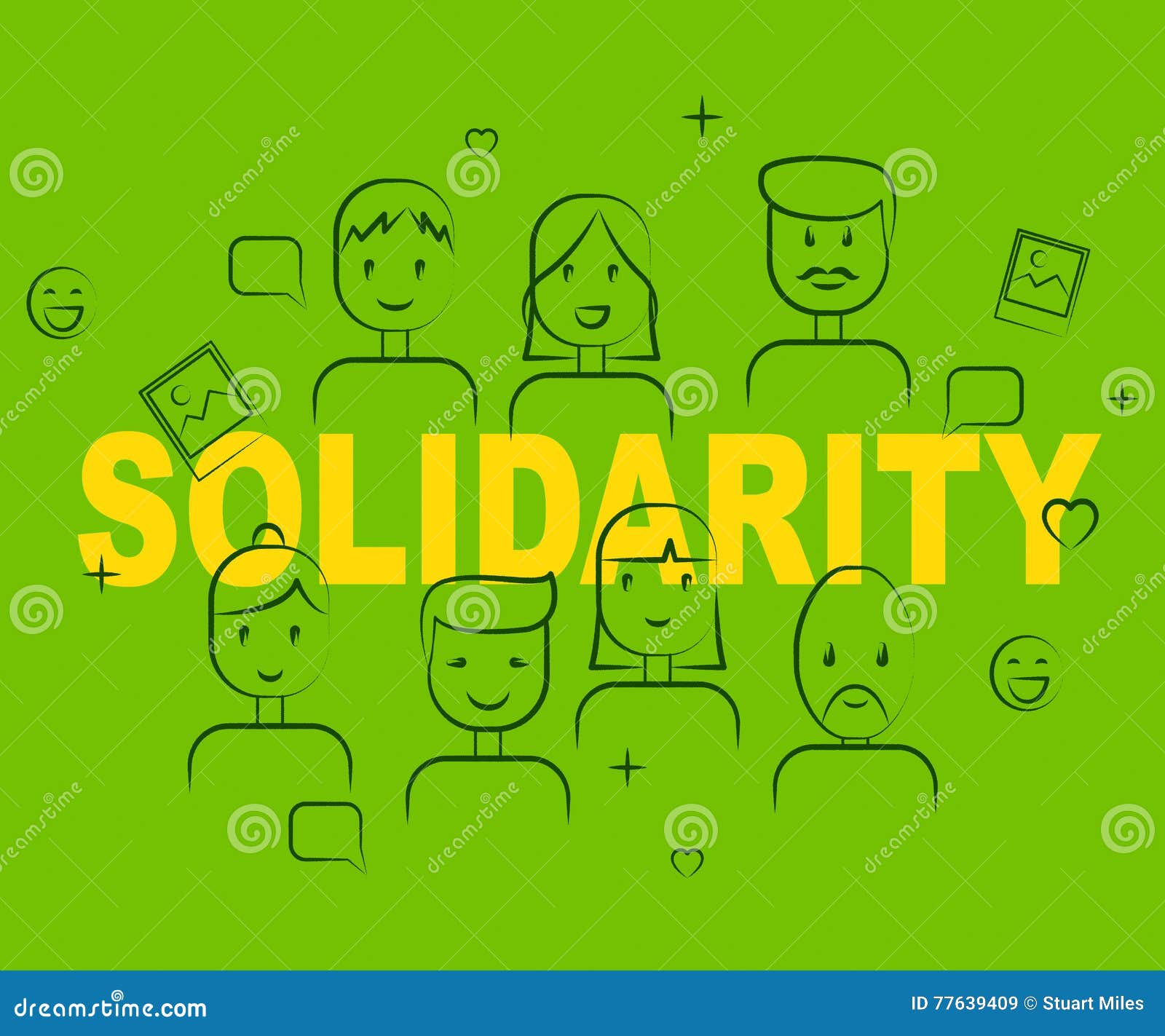 Solidarity People Means Mutual Support and Agree Stock Illustration ...