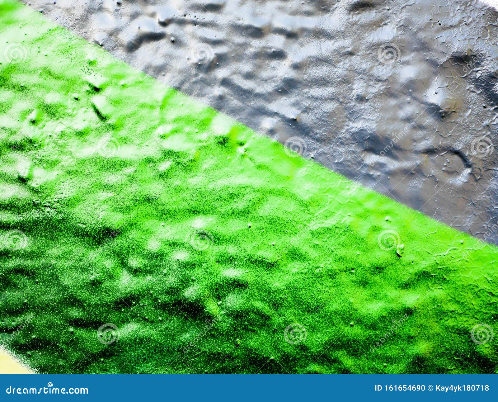 Solidified Black-green Paint. Close-ups, in Highlights Stock Photo ...