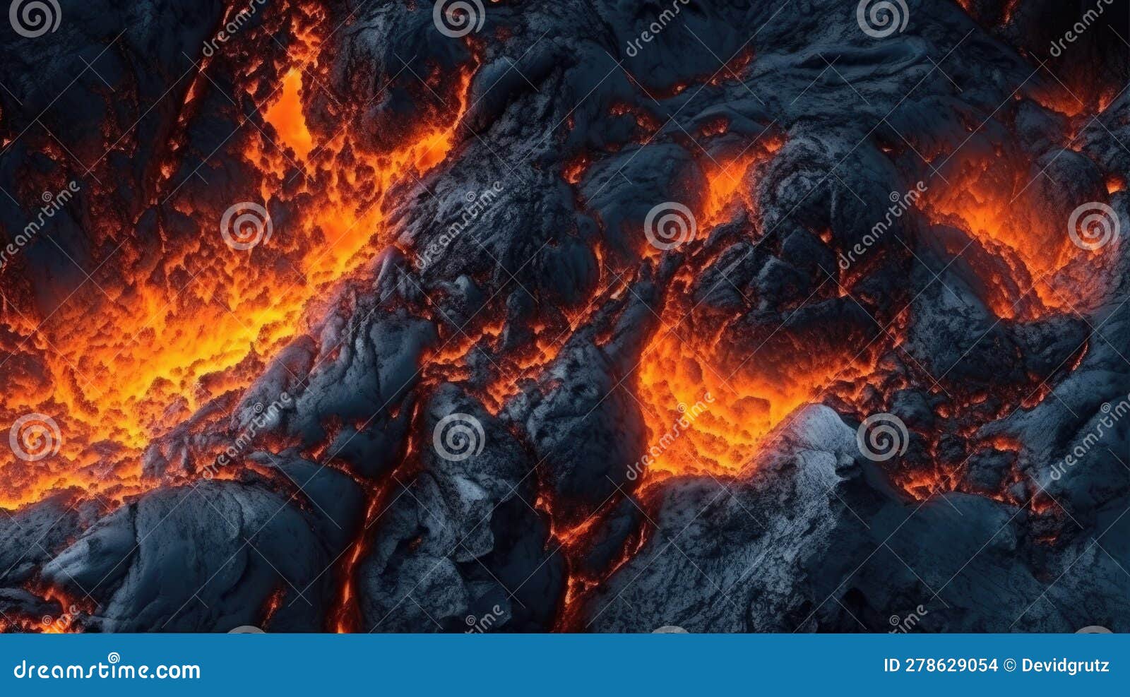 Solidified Hot Lava Texture of Eruption Volcan. Generative AI Stock ...