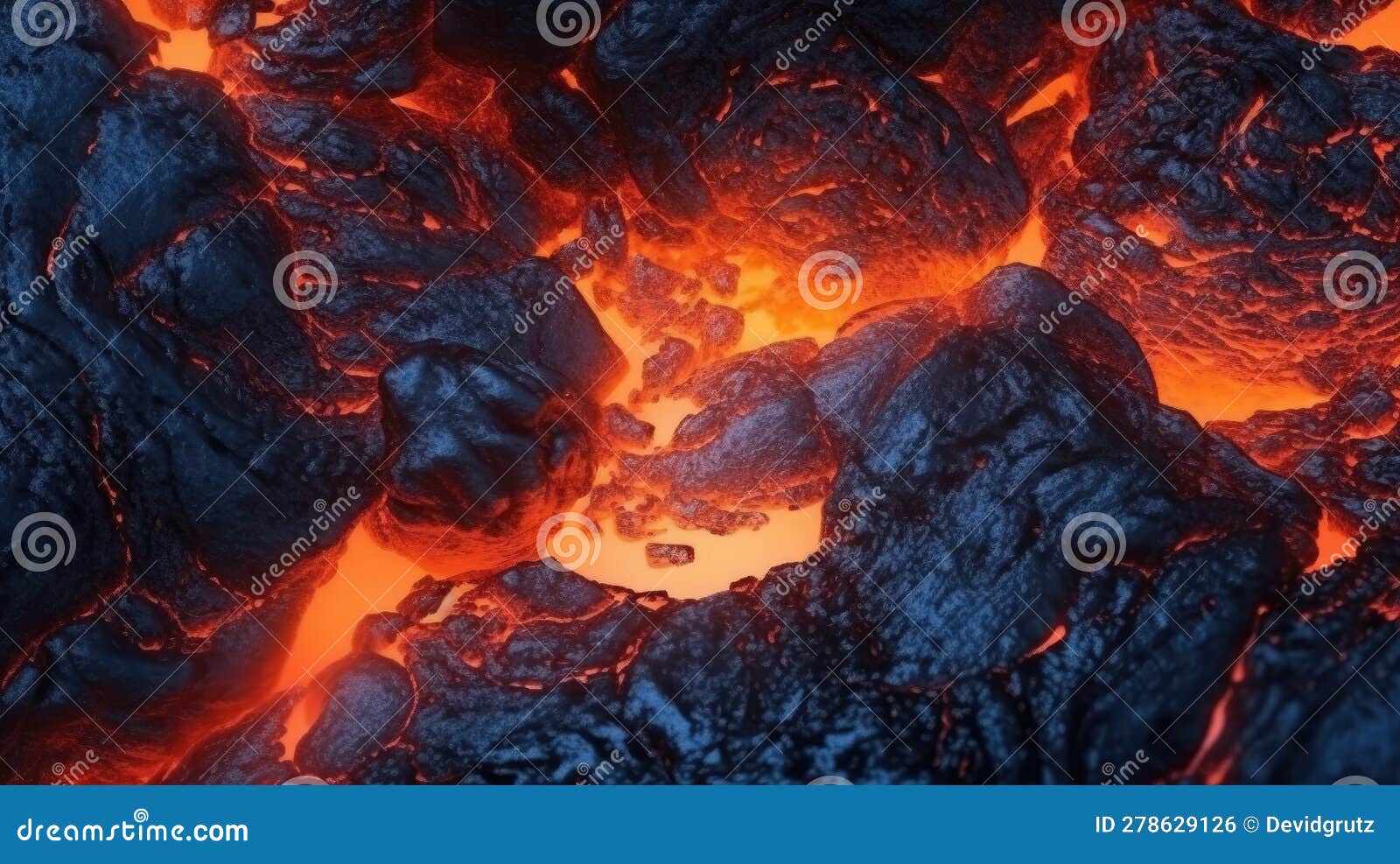 Solidified Hot Lava Texture of Eruption Volcan. Generative AI Stock ...