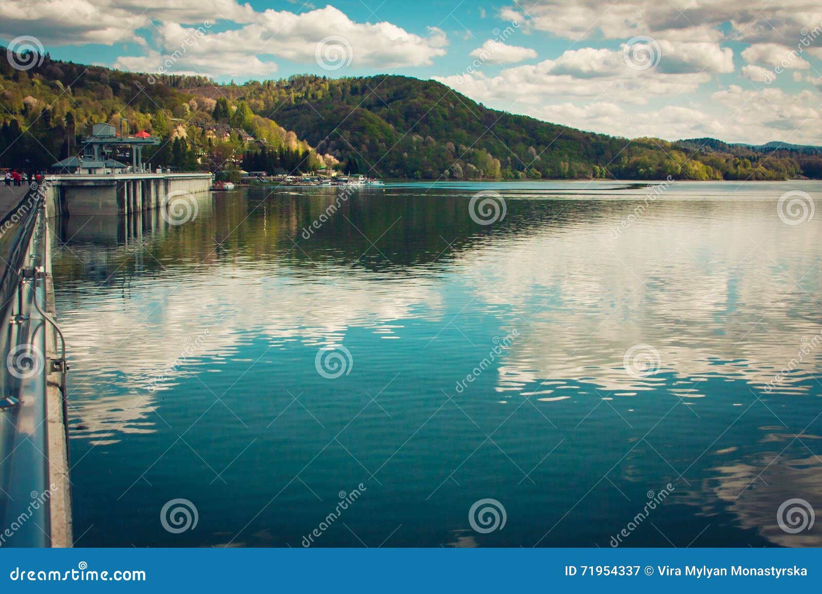 Solina Lake in Bieszczady Mountains Stock Image - Image of engineering ...