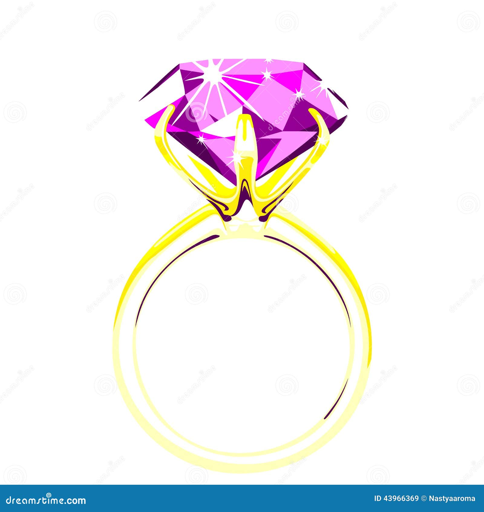 Solitaire - Diamond Ring Vector Illustration Stock Vector ...