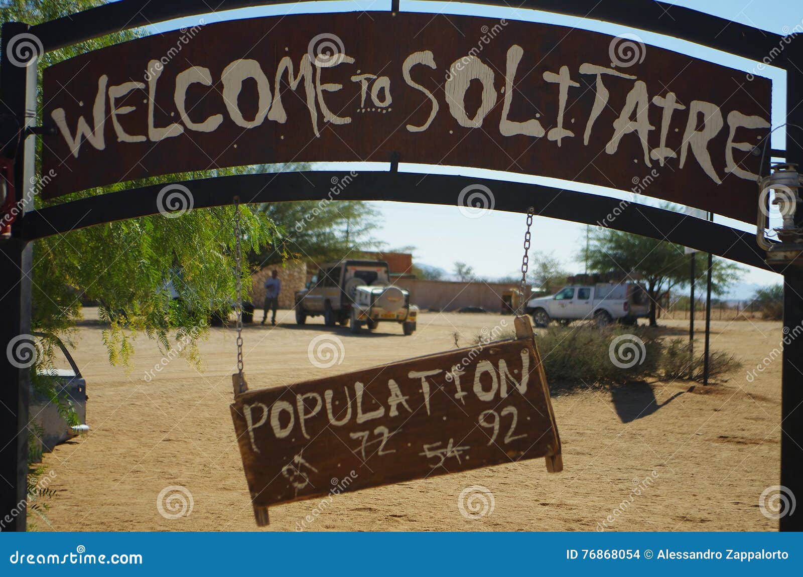 Solitario, Namibia Cambios De La Población Imagen de archivo editorial ...
