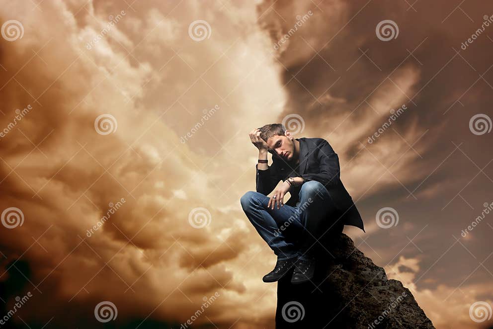 Solitary stock photo. Image of fashion, help, reflection - 5386186