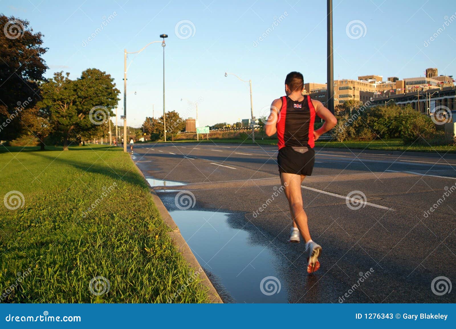 Solitary Runner stock image. Image of group, lifestyle - 1276343