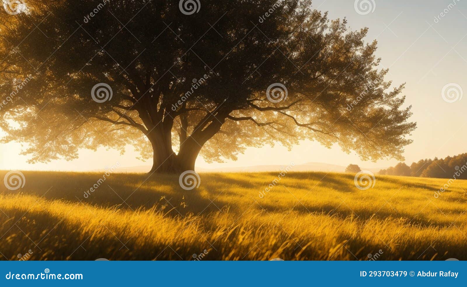 Solitary Tree Silhouette On A White Royalty-Free Cartoon ...