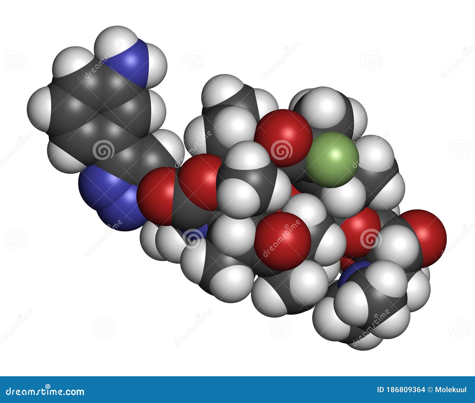 Solithromycin Antibiotic Drug Molecule. 3D Rendering Stock Illustration ...