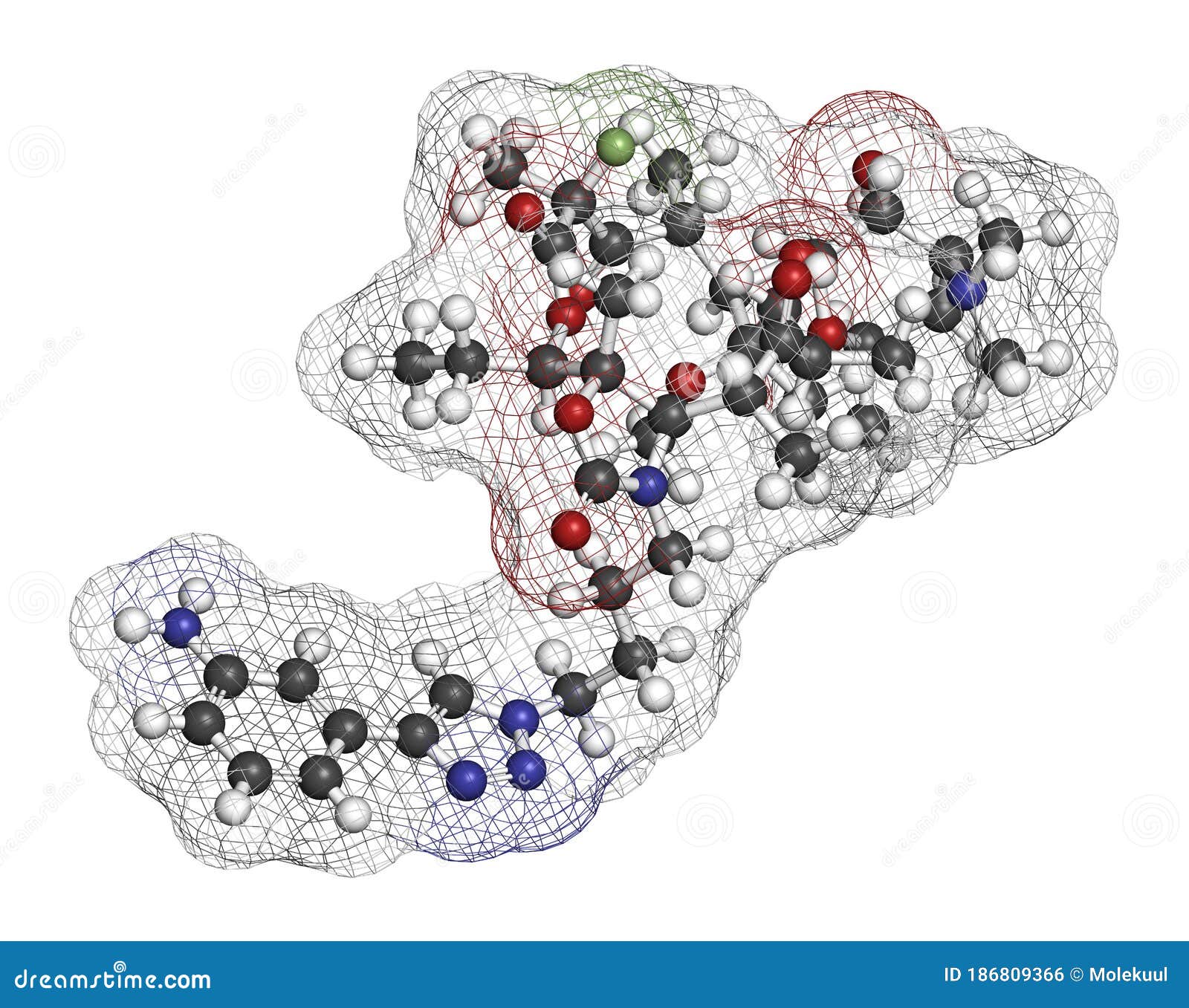 Solithromycin Antibiotic Drug Molecule. 3D Rendering Stock Illustration ...