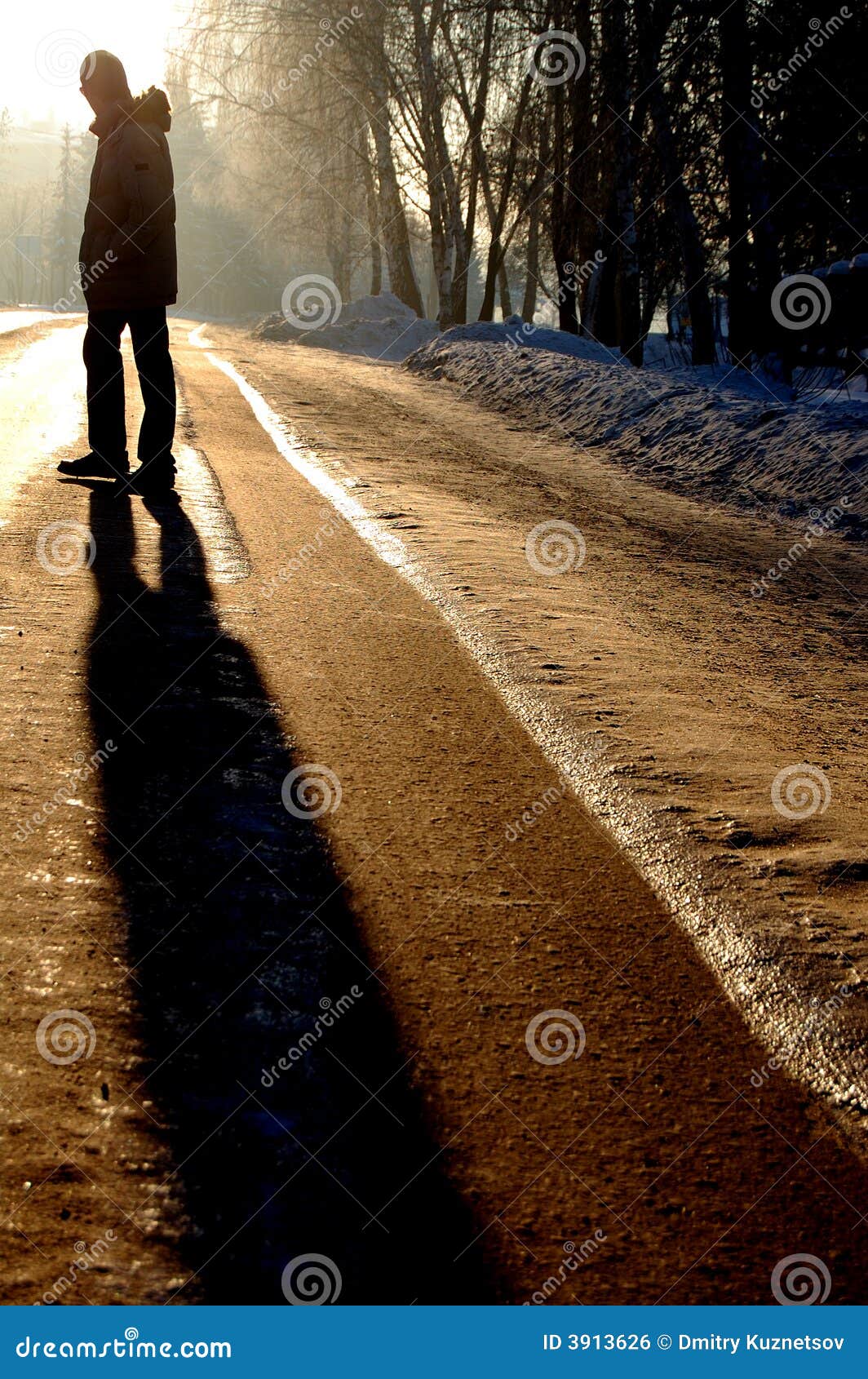 Solitude stock photo. Image of road, forest, nature, people - 3913626