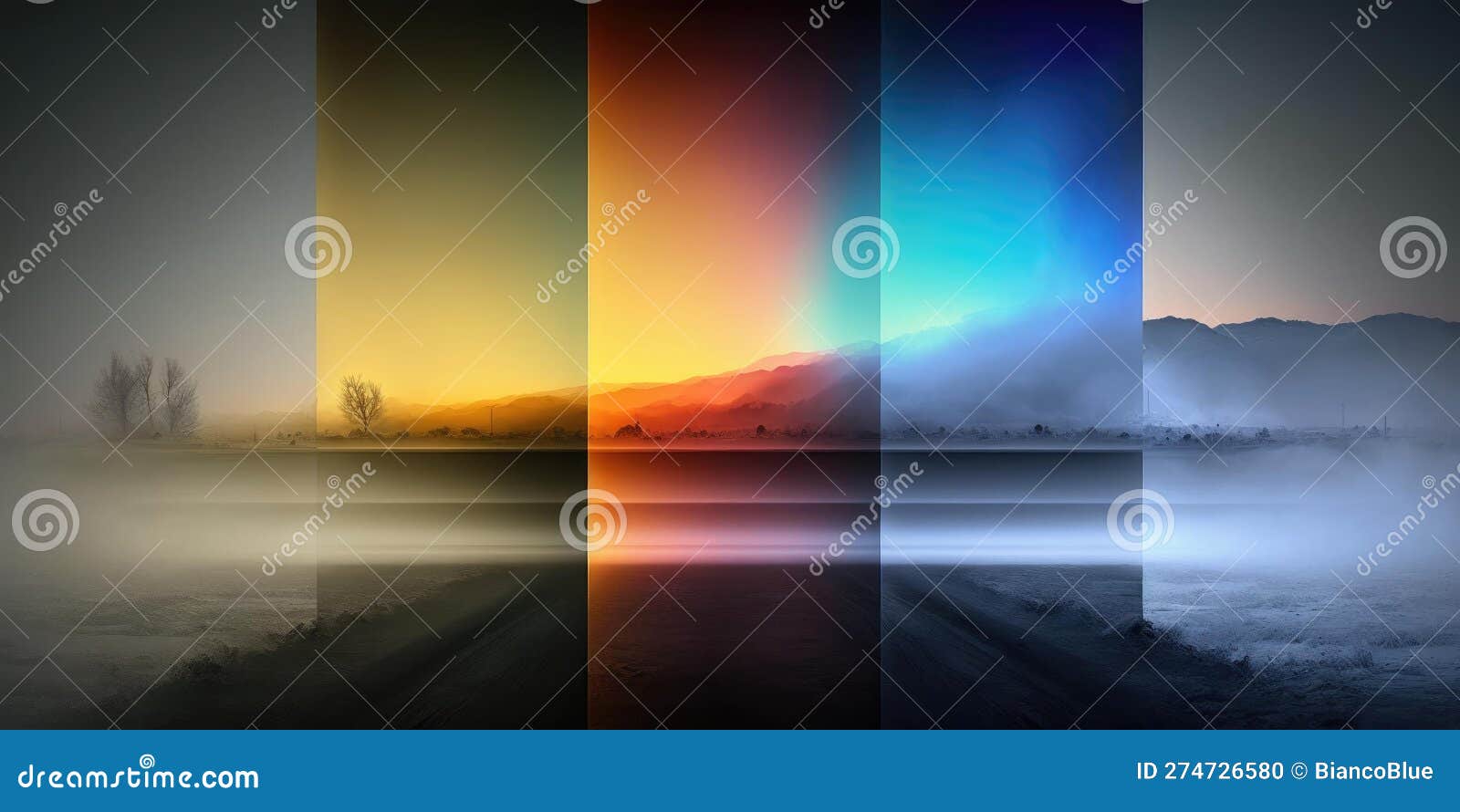 Solitude Landscape with Light Spectrum Gradient of Electromagnetic ...