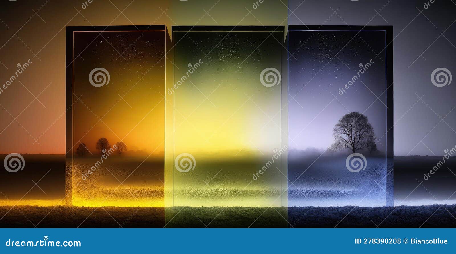 Solitude Landscape with Light Spectrum Gradient of Electromagnetic ...