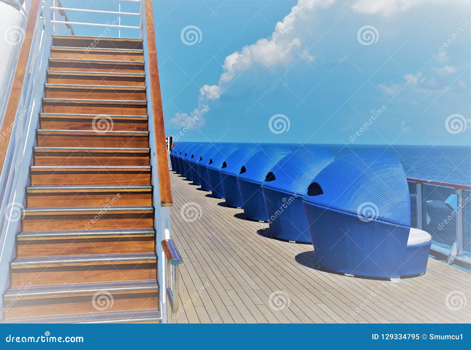 Solitude and Relaxation in Empty Cruise Ship Stock Image - Image of ...