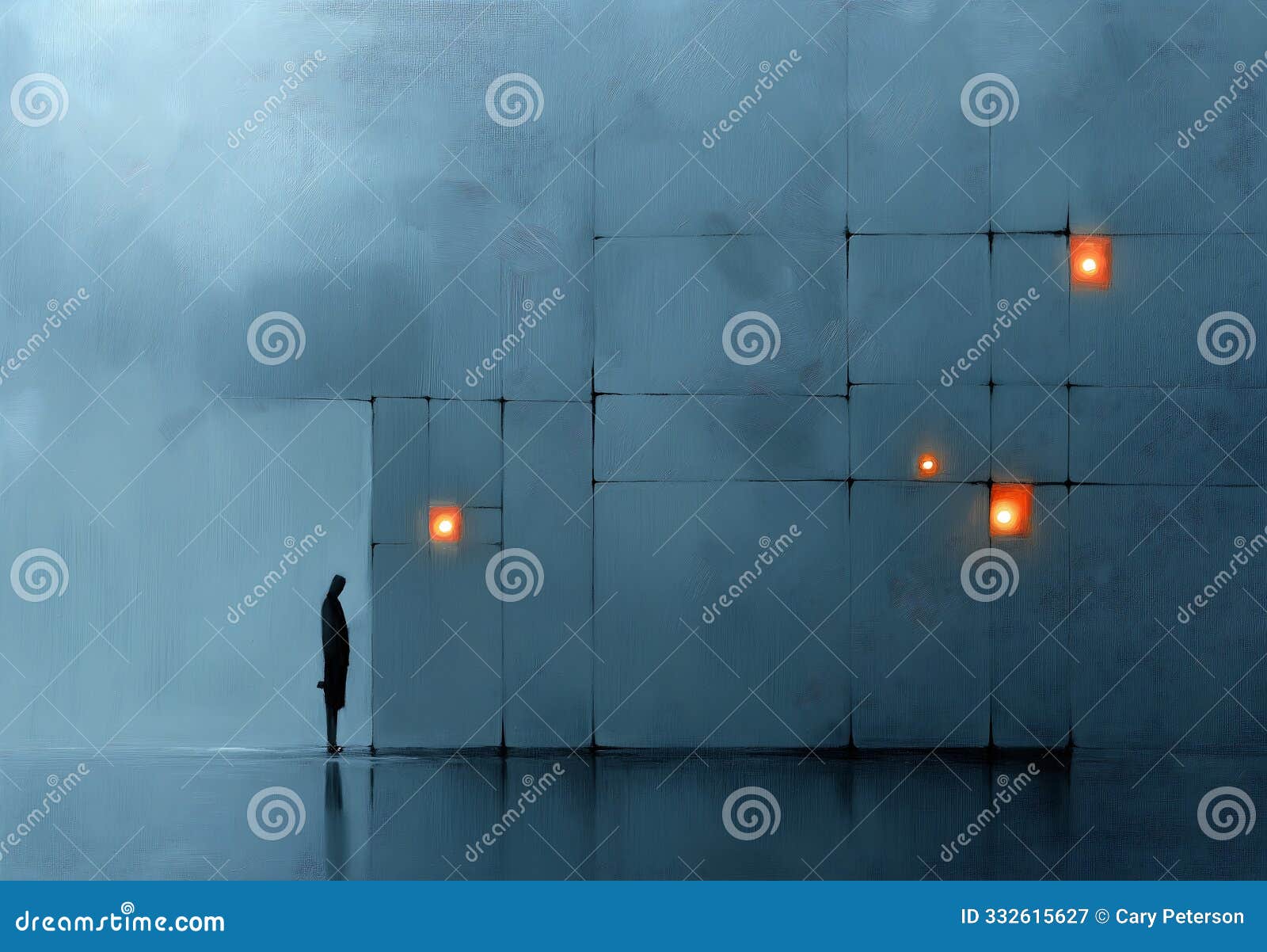 Solitude in a Translucent Cube: an Illustrated Ode To Nostalgia Stock ...