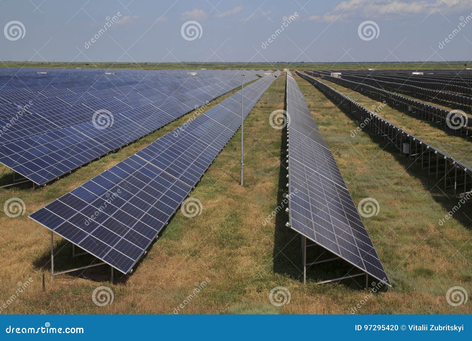Sollar Panels in a Row stock photo. Image of power, energy - 97295420