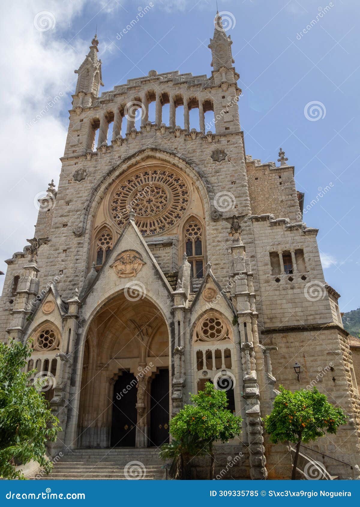 Soller church editorial image. Image of europe, bartomeu - 309335785