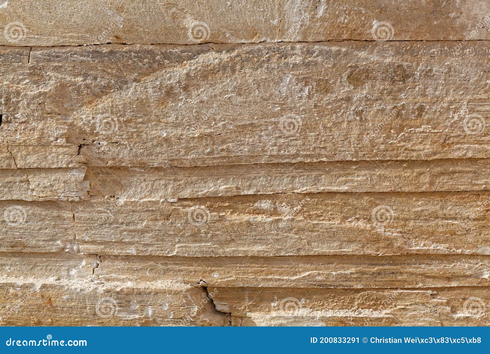 Solnhofen Plattenkalk, a Thin Bedded Limestone of Jurassic Age, in a ...