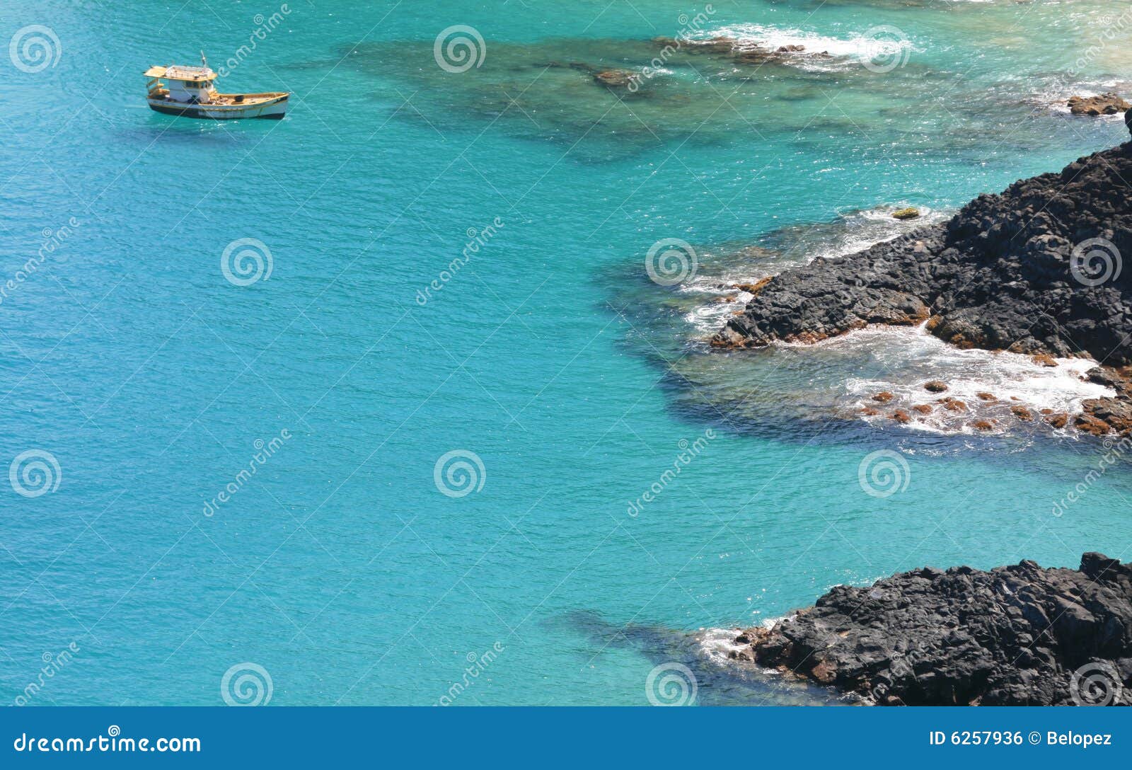Boat Floating On The Sea Royalty-Free Stock Image | CartoonDealer.com ...