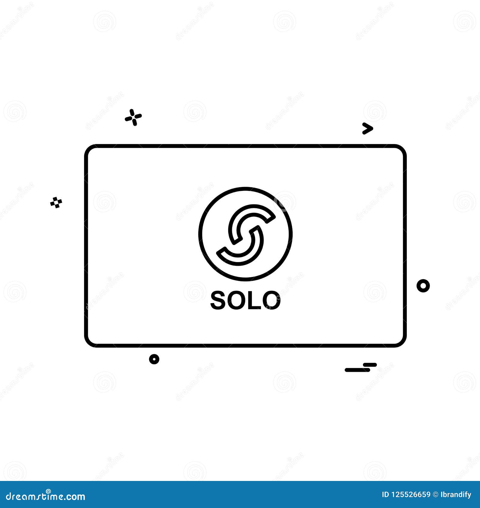 Solo card design vector stock vector. Illustration of design - 125526659