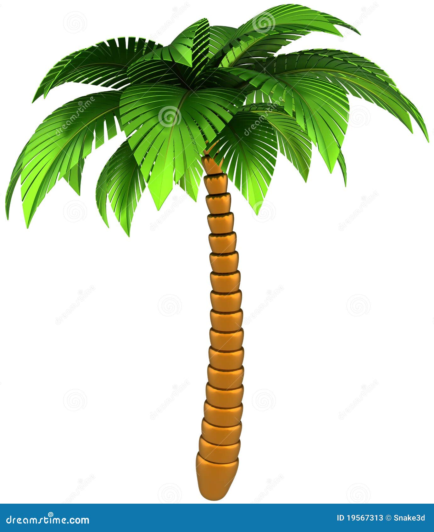 Solo Estilizado De La Palmera Aislado Stock de ilustración ...