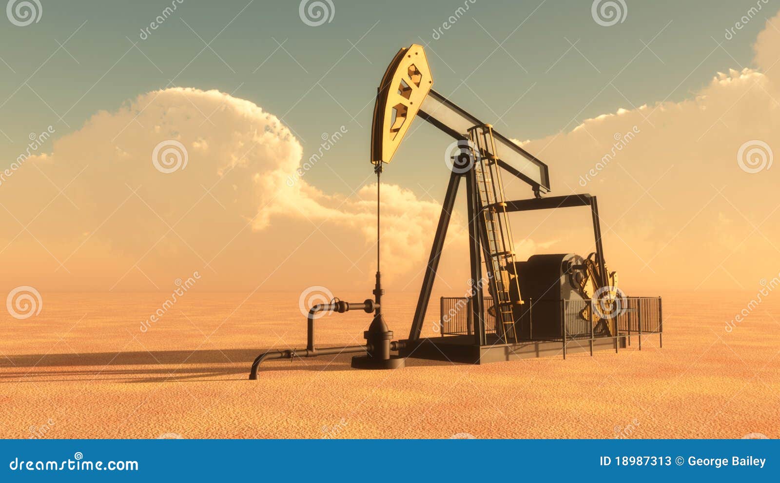 Solo Oil Derrick stock illustration. Illustration of equipment - 18987313