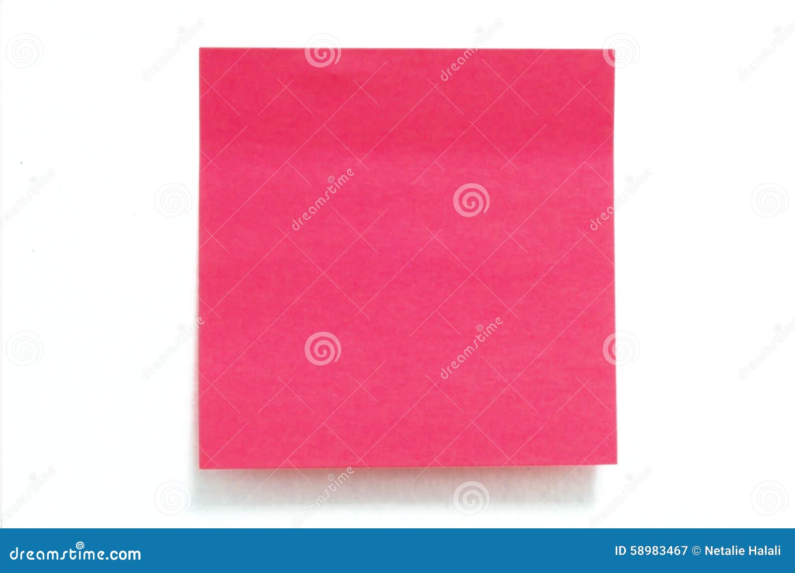 Solo rosa del post-it imagen de archivo. Imagen de ordenado - 58983467