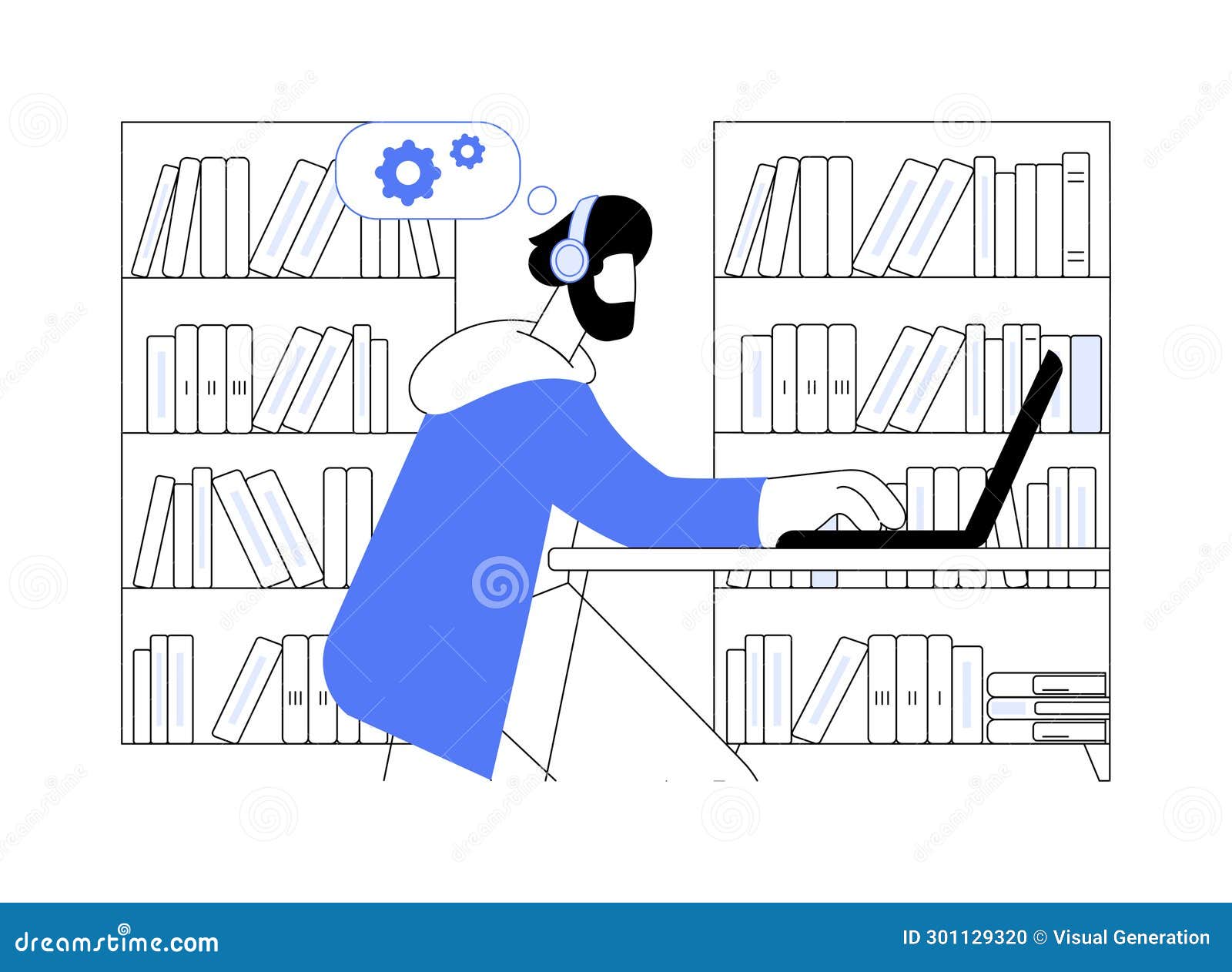 Solo Study Isolated Cartoon Vector Illustrations. Stock Vector ...