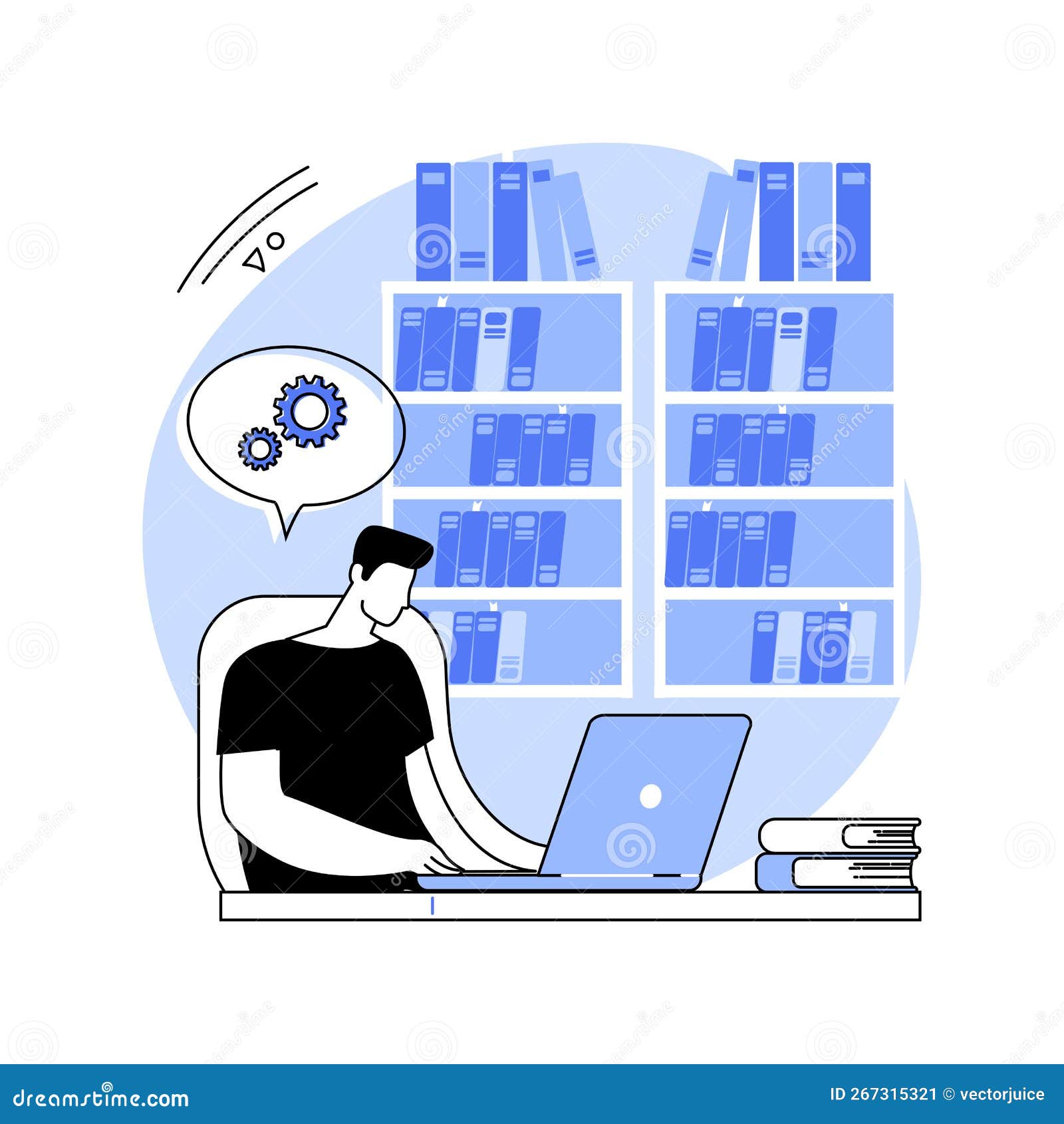 Solo Study Isolated Cartoon Vector Illustrations Stock Vector ...