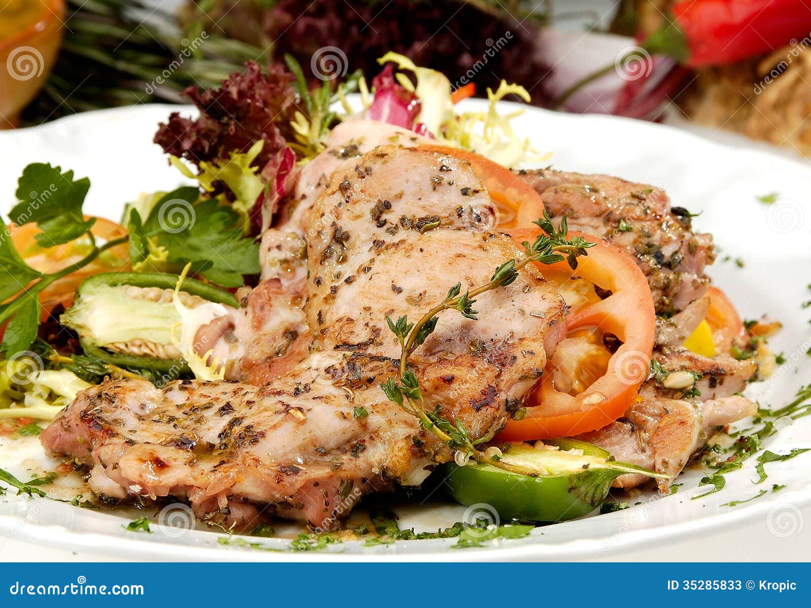 Solomillo Asado a La Parrilla Del Cerdo Imagen de archivo - Imagen de ...