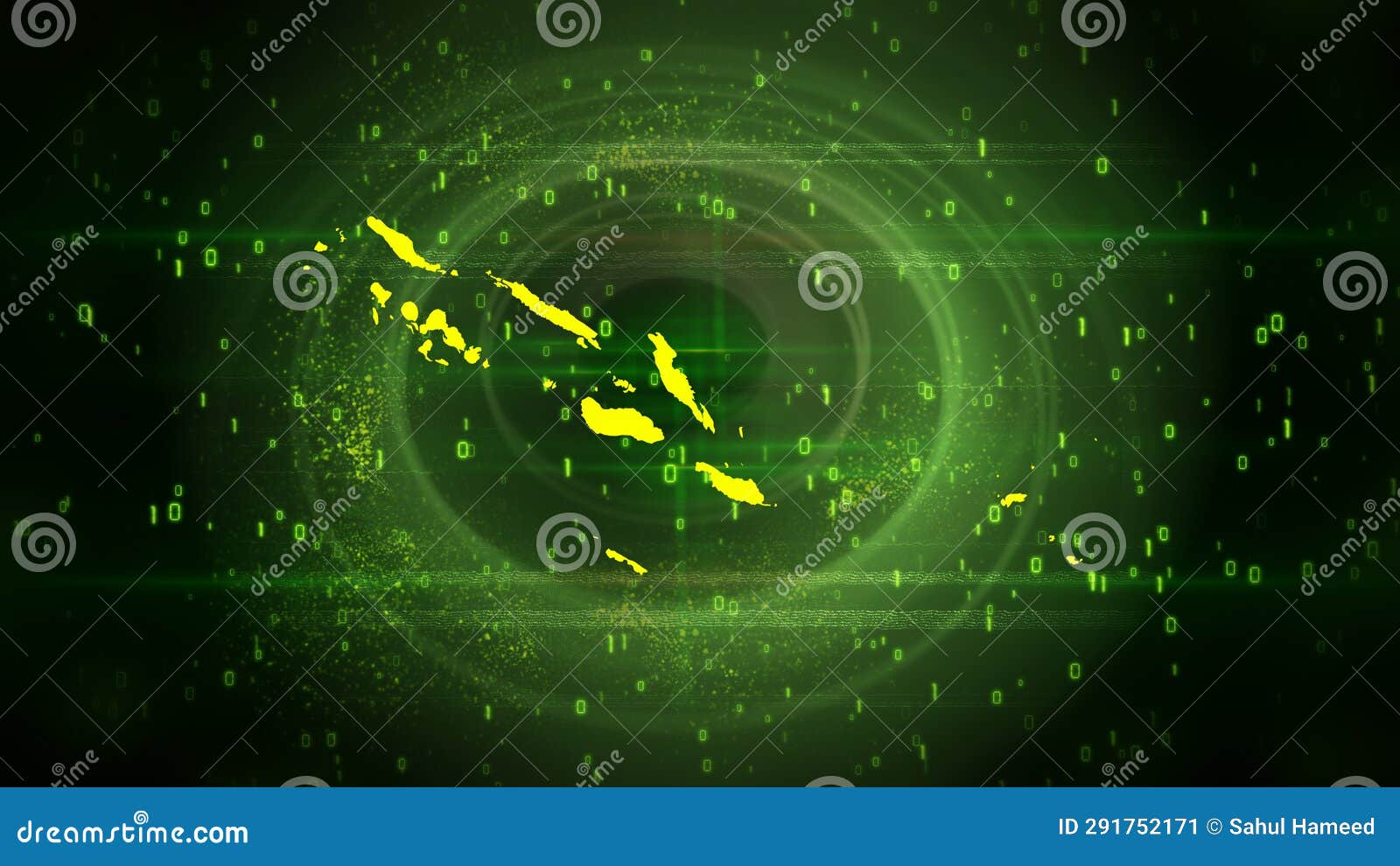 Solomon Islands Map on Digital Background Stock Illustration ...
