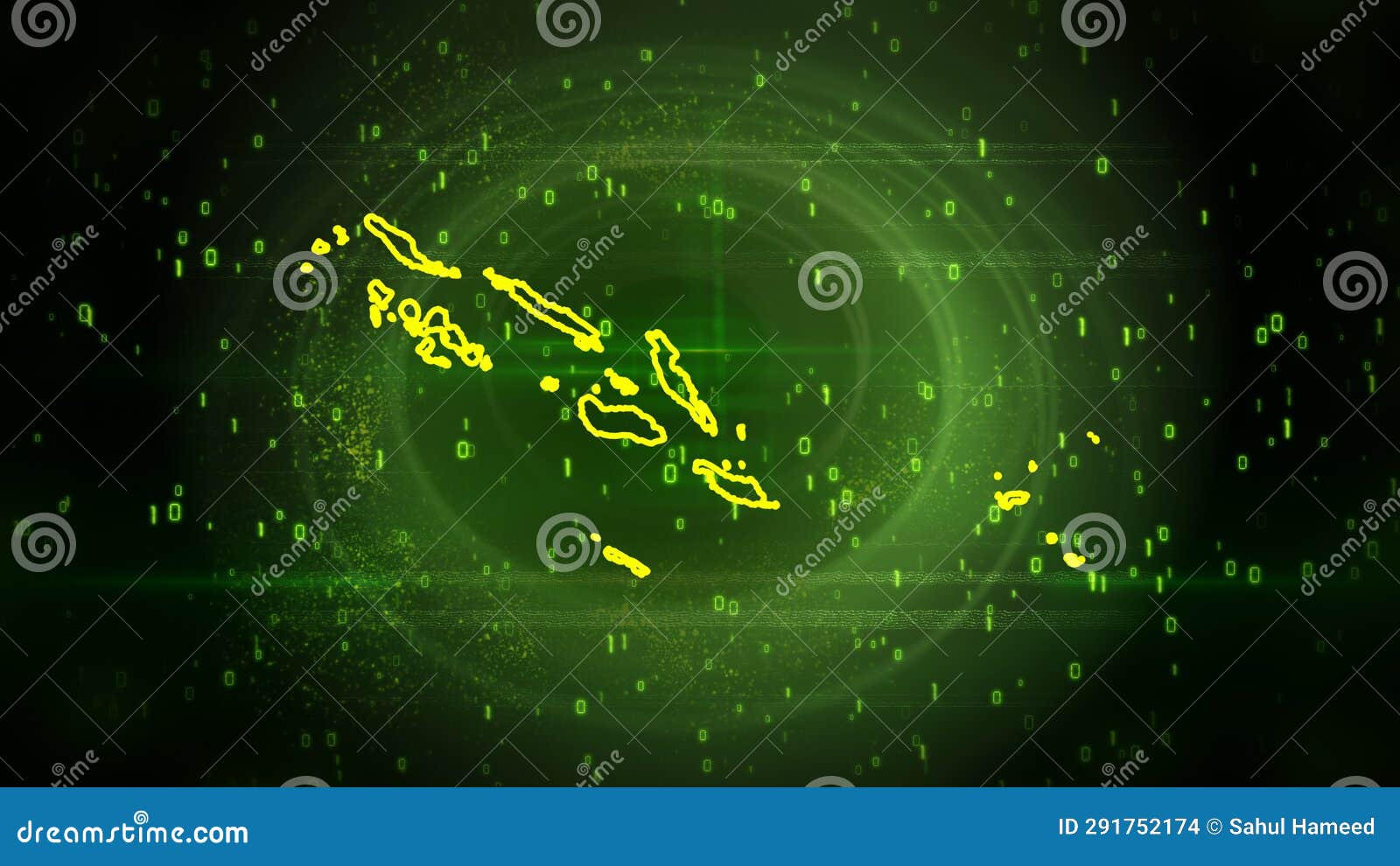 Solomon Islands Map on Digital Background Stock Illustration ...