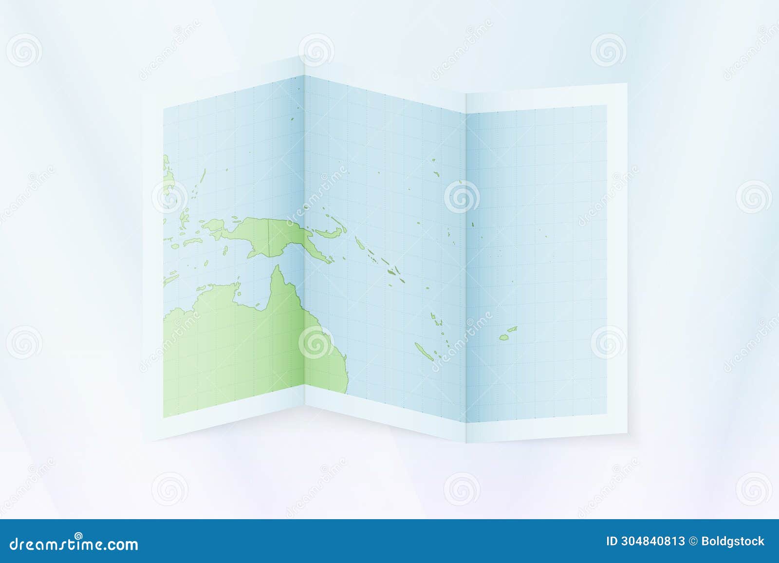 Solomon Islands Map, Folded Paper with Solomon Islands Map Stock Vector ...