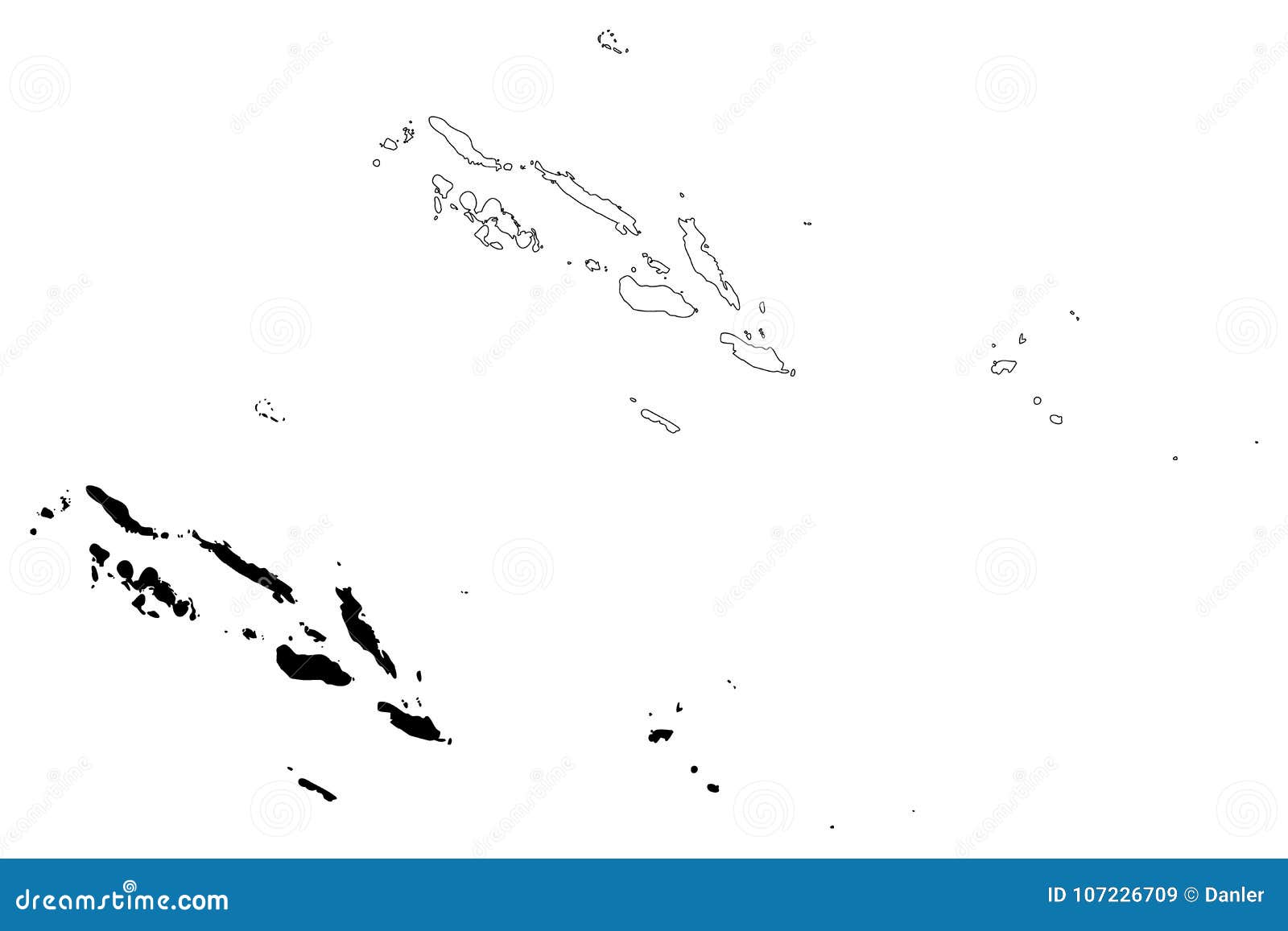 Solomon Islands map vector stock vector. Illustration of land - 107226709