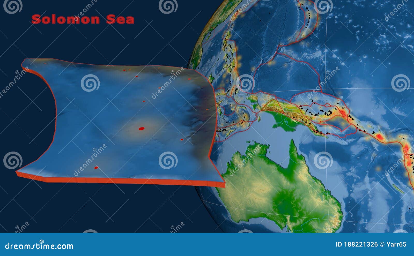 Solomon Sea Plate Described and Presented - Physical Stock Illustration ...