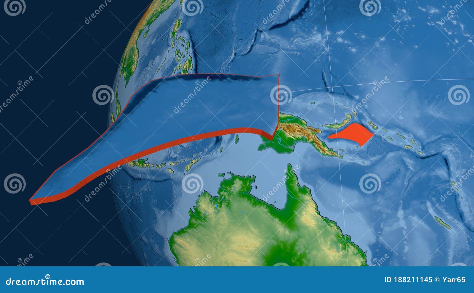 Solomon Sea Plate Presented - Physical Stock Illustration ...
