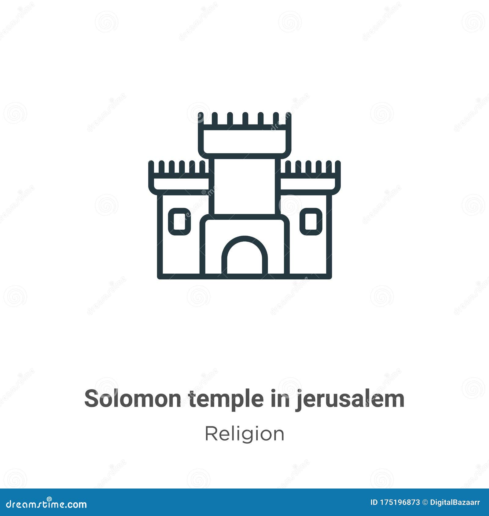 Solomon Temple In Jerusalem Icon Vector Isolated On White Background ...