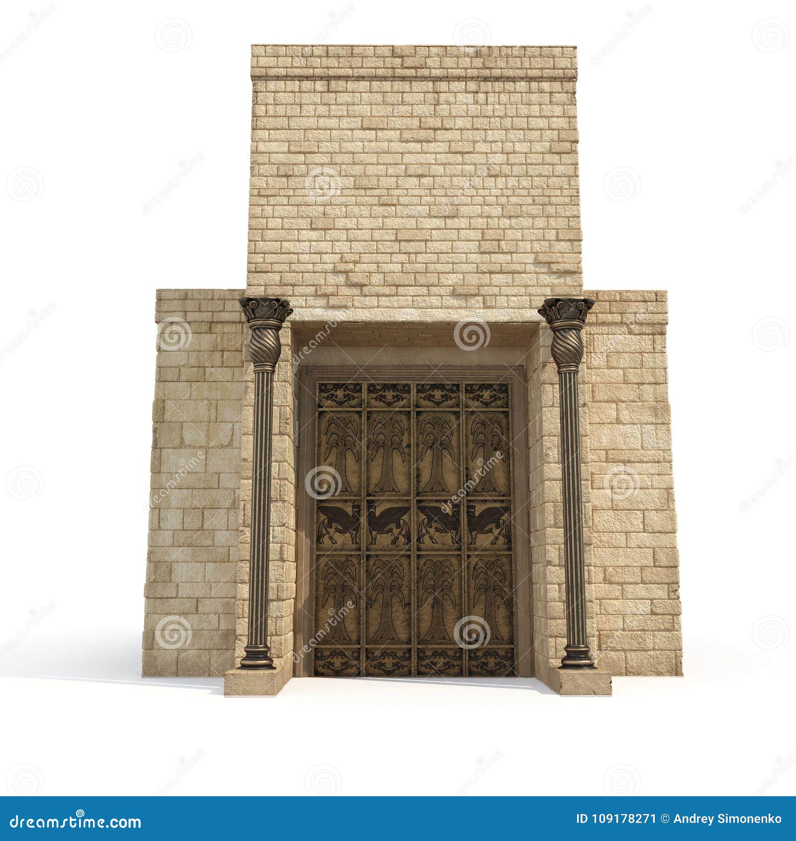 Solomons Temple On White. 3D Illustration | CartoonDealer.com #109178169