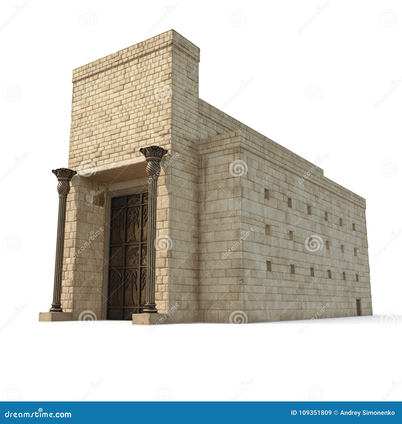 Solomons Temple On White. 3D Illustration | CartoonDealer.com #109178169