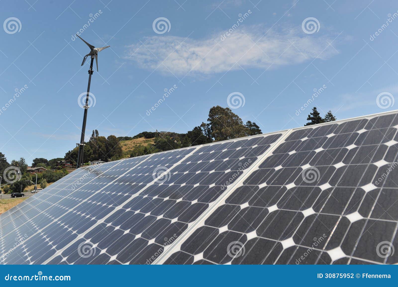 Solor Panels with the Sun Reflecting in Them Stock Photo - Image of ...