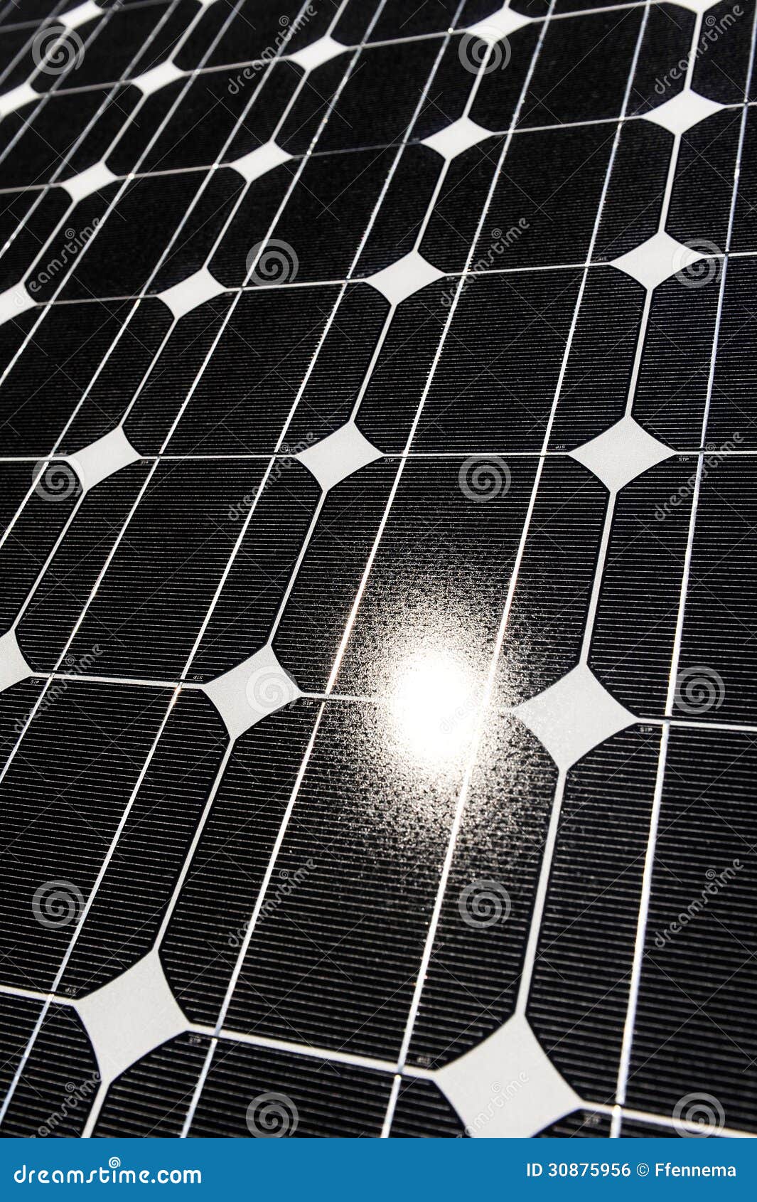 Solor Panels with the Sun Reflecting in Them Stock Photo - Image of ...
