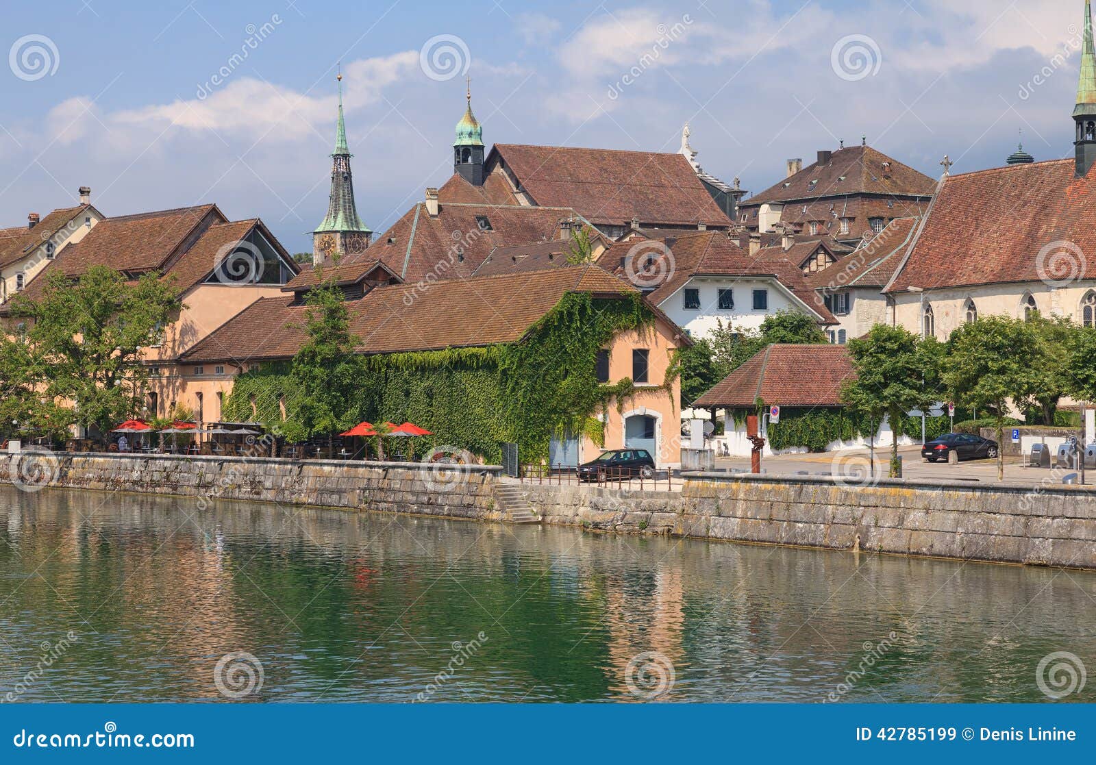 Solothurn cityscape stock image. Image of solothurn, embankment - 42785199