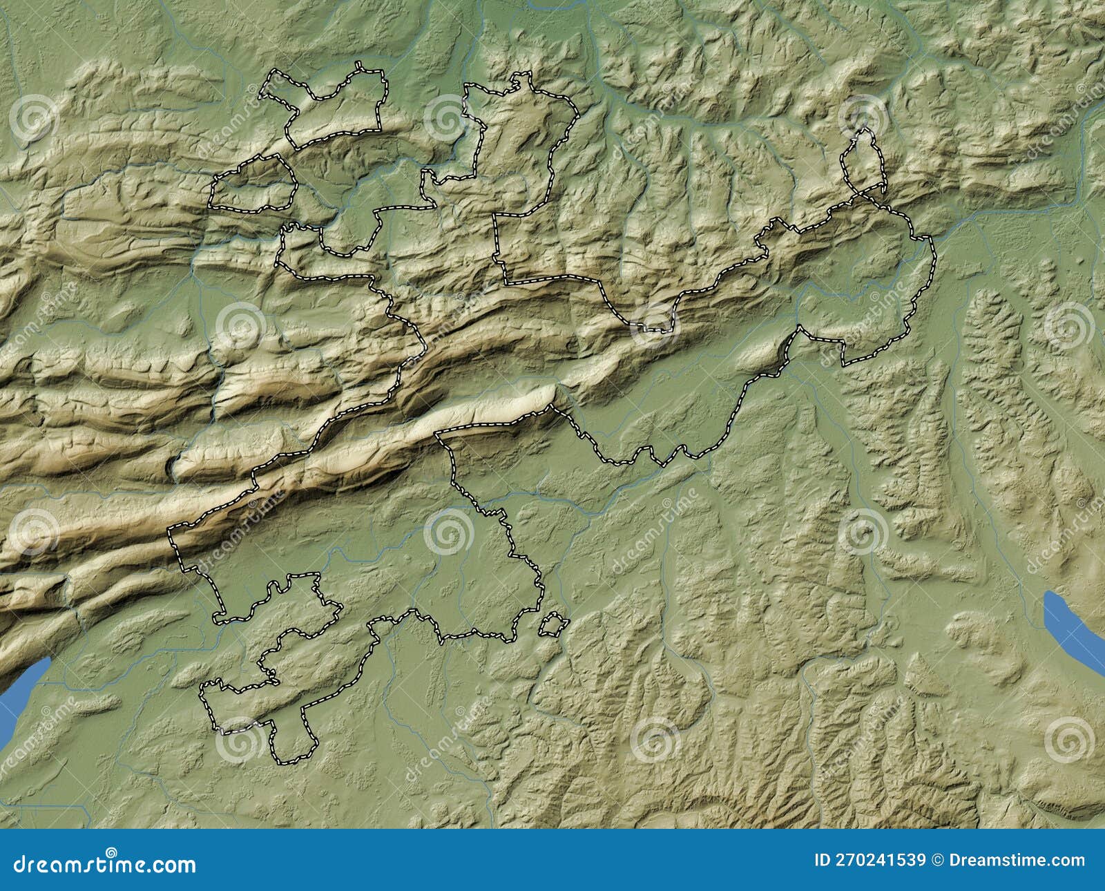 Solothurn, Switzerland. Physical. No Legend Stock Illustration ...