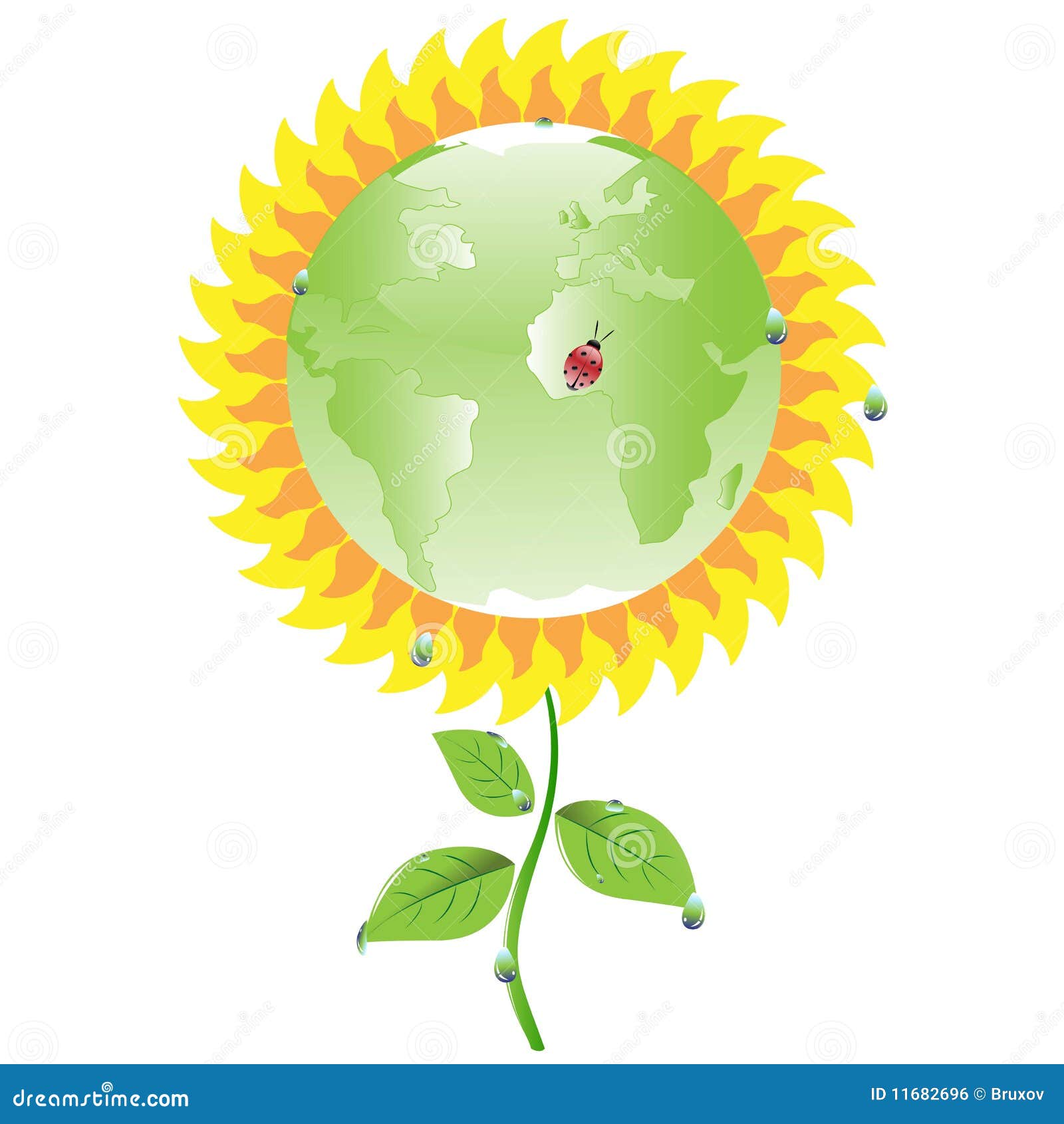 Solros vektor illustrationer. Illustration av planet - 11682696