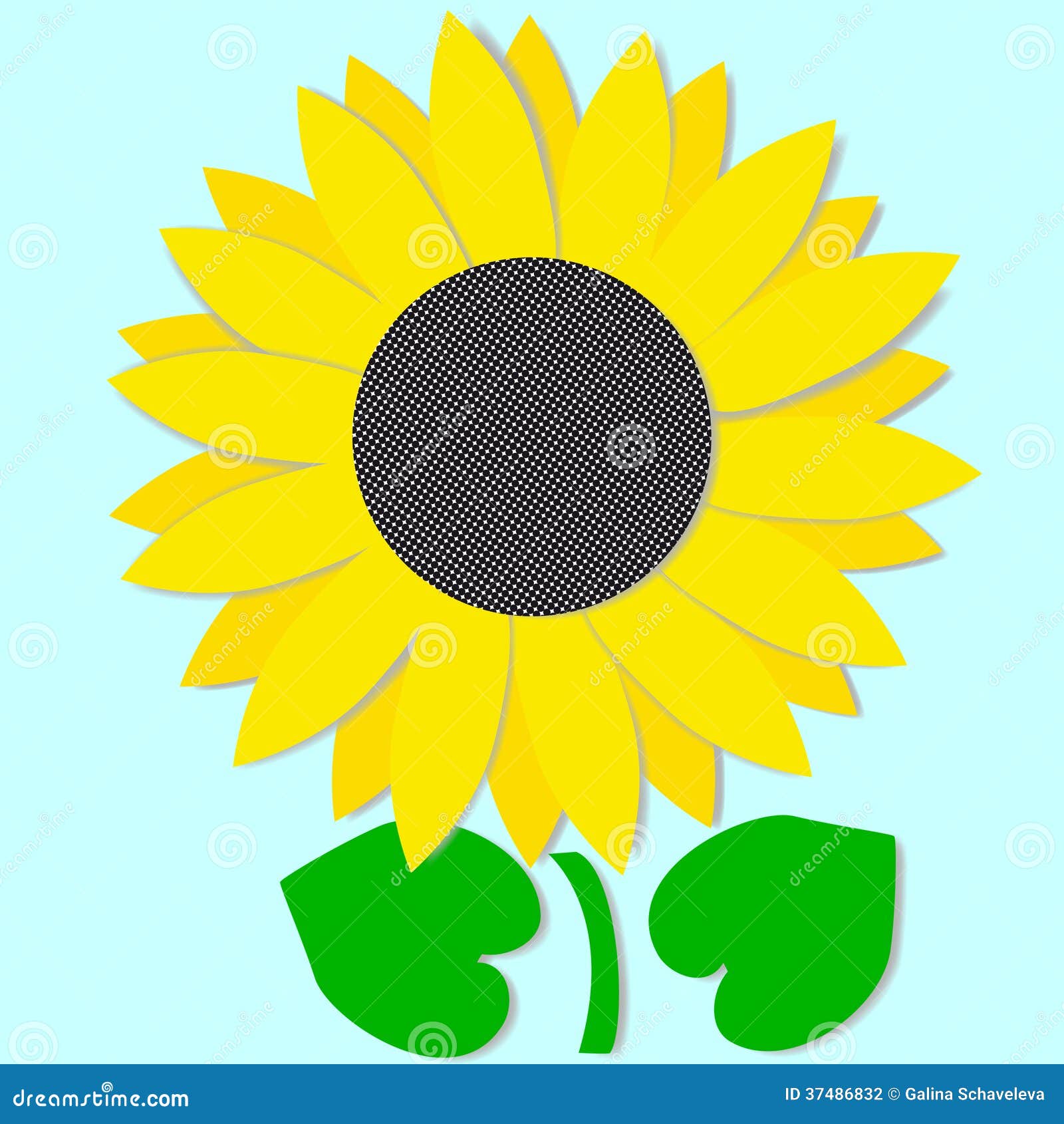 Solros från papper vektor illustrationer. Illustration av jordbruk ...